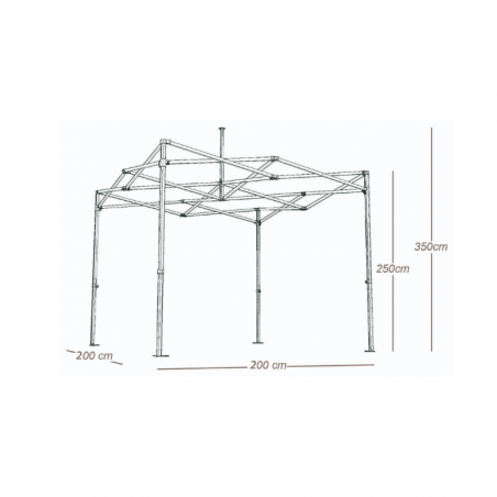 Stand pliant Light complet fenêtre 2x2m