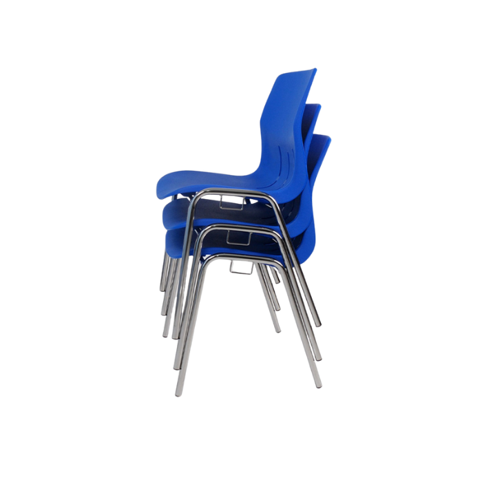 Chaise Kaline non accrochable M4 - piètement noir en Ø18mm