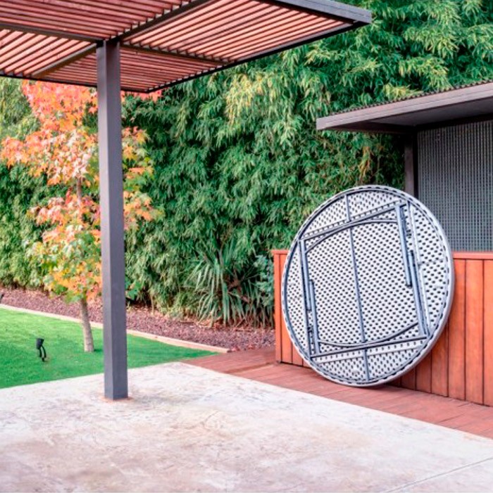 Table ronde pliante polyéthylène HDPE Planet180 New classic Ø180cm ...