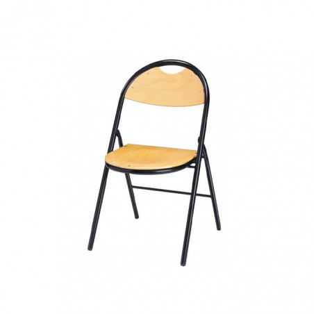 Chaise pliante Florence non accrochable en multiplis piètement noir ou ...